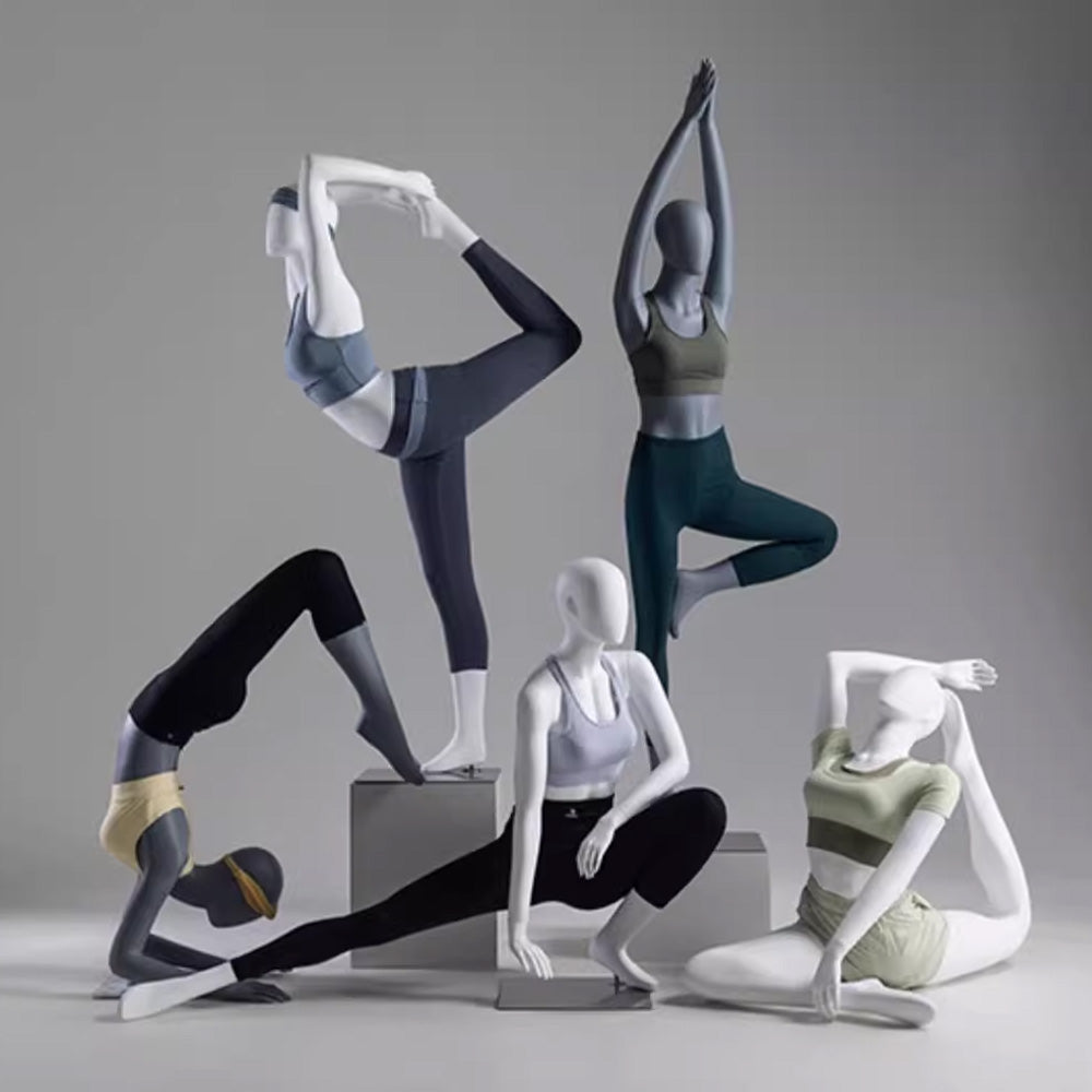 Jelimate Female Yoga Mannequin Full Body Model,Abstract Fiberglass Yog ...