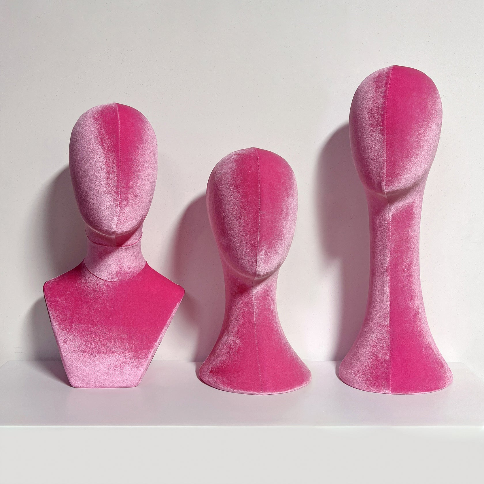 Jelimate Luxury Pink Mannequin Head Manikin,Fully Pinnable Velvet Dres ...