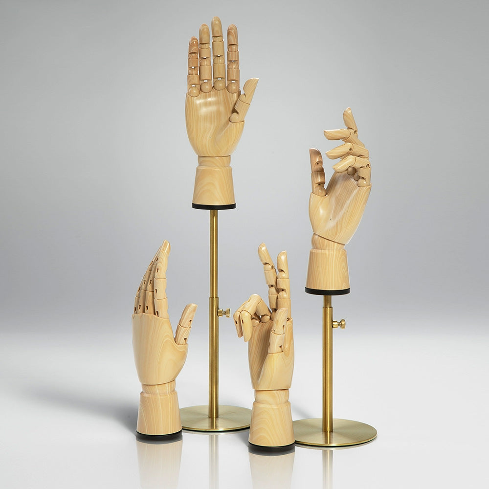 Female Male Movable Wood Hand Mannequin Hand Black Brown Wooden Hand ...