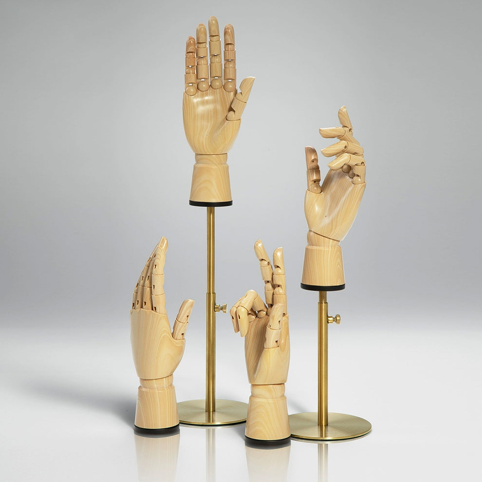 Female Male Movable Wood Hand Mannequin Hand Black Brown Wooden Hand ...