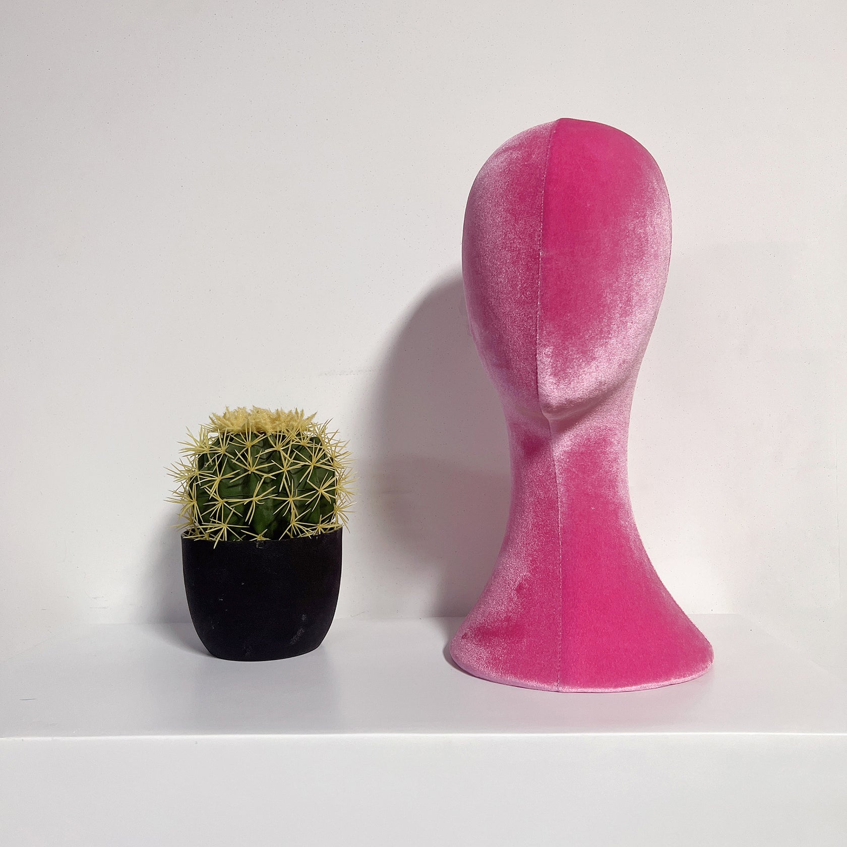 Jelimate Luxury Pink Mannequin Head Manikin,Fully Pinnable Velvet Dres ...