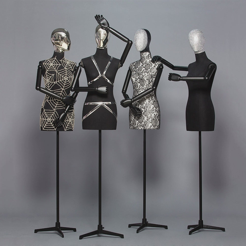 Adult Female Half Body Dress Form Mannequin Torso with Wooden Hand ...