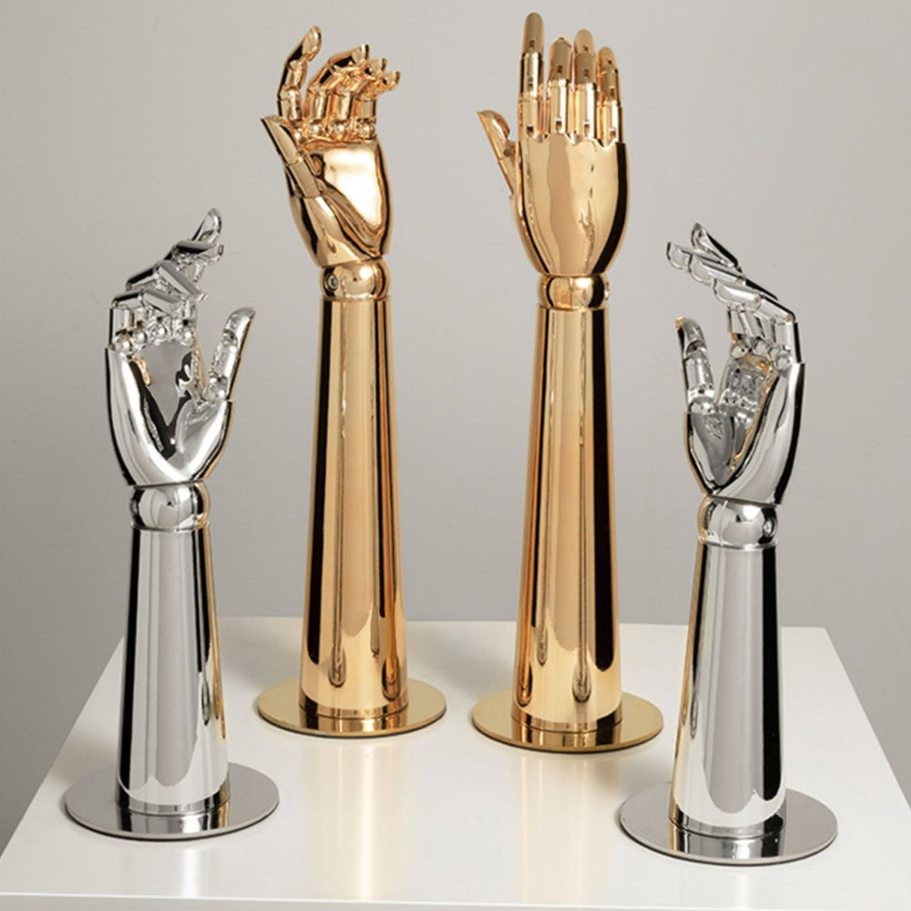 Jelimate Electroplated Silver Gold Mannequin Hand,Realistic Mannequin ...